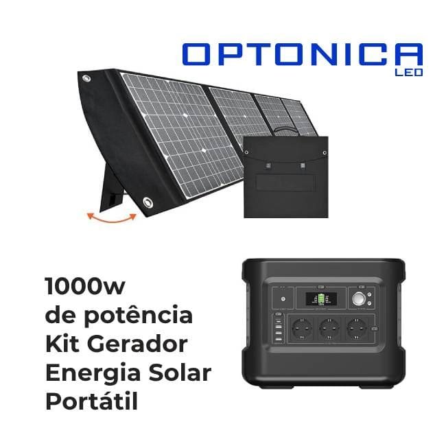 GERADOR SOLAR PORTÁTIL 1000W PAINEL 200W - Solar EcoCharge